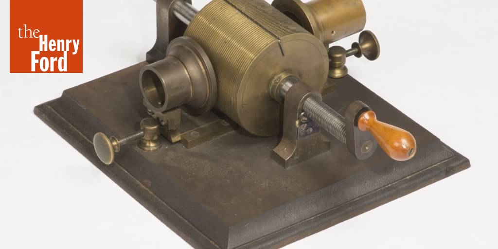 Reproduction of Thomas A. Edison's Original Tinfoil Phonograph, circa ...