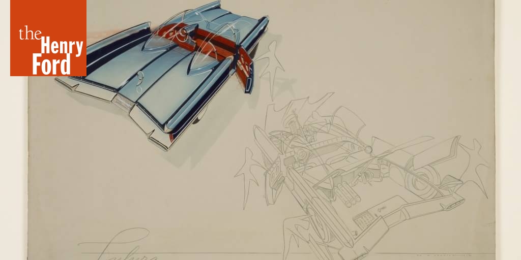 Lincoln Futura Rendering by William M. Schmidt, 1952 - The Henry Ford