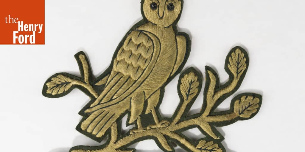 Owl Applique, Part of the Hewitt Coat of Arms, 1850-1900 - The Henry Ford
