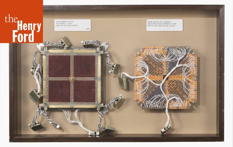 Core Memory Stack and Diode Matrix for Address Selection, Used on the ...