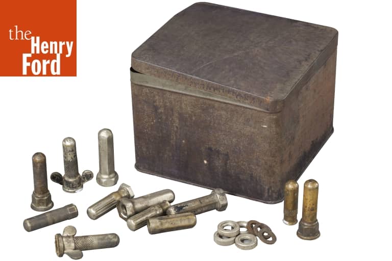 Box with Valve Stem Covers and Fasteners - The Henry Ford