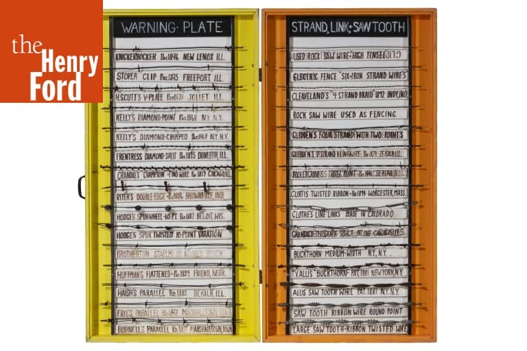 Barbed Wire Collection Display, Patented 1868 - 1894 - The Henry Ford