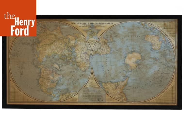 Map Showing the "Edsel Ford Mountains," Given by Richard E. Byrd to ...