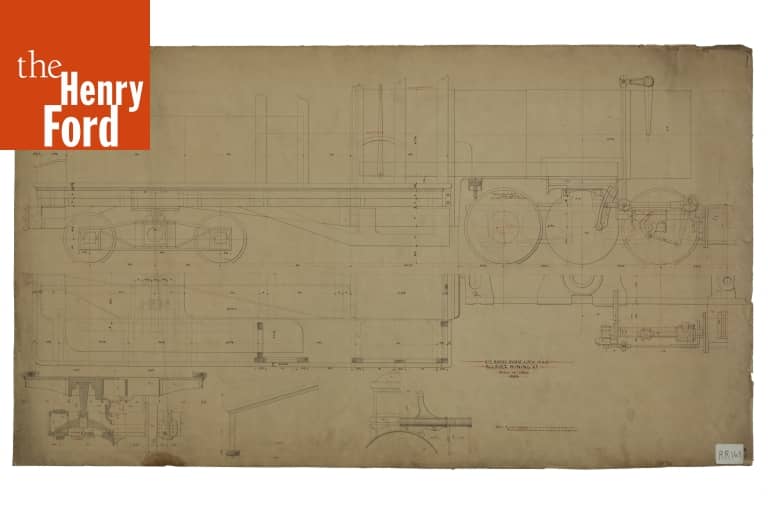 Drawing, Six Wheel Bogie Locomotive, Allouez Mining Co., 1883 - The ...