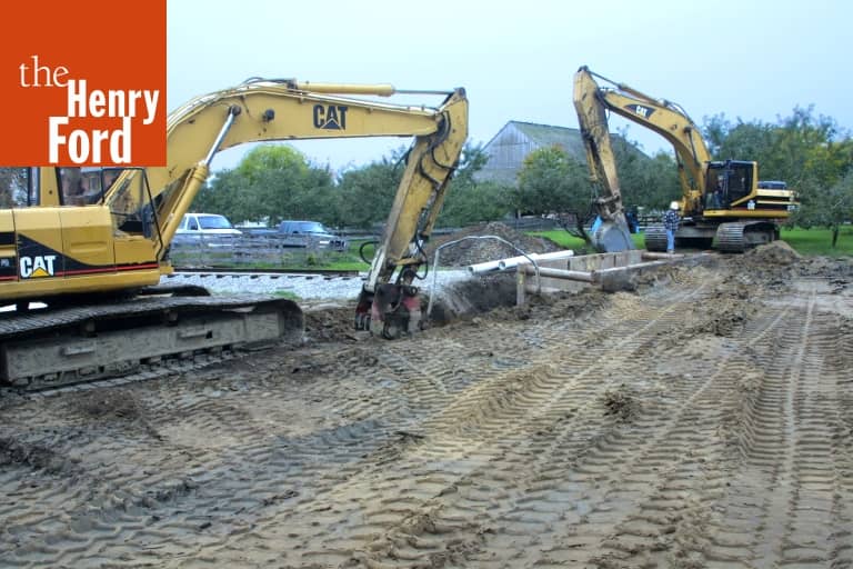 Firestone Farm Fields and Firestone Barn during the Greenfield Village ...
