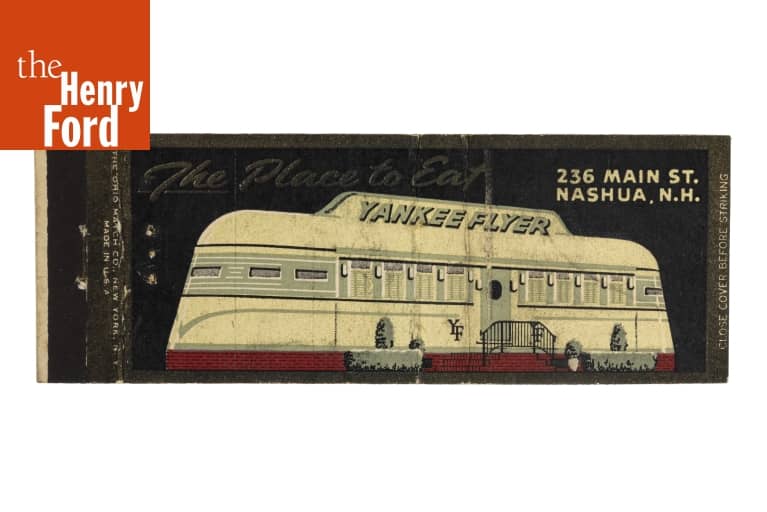 Yankee Flyer Diner Matchbook, Nashua, New Hampshire, 1940-1965 - The ...