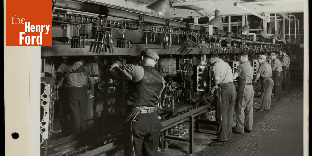 Ford V-8 Engine Assembly Line, 1938 - The Henry Ford