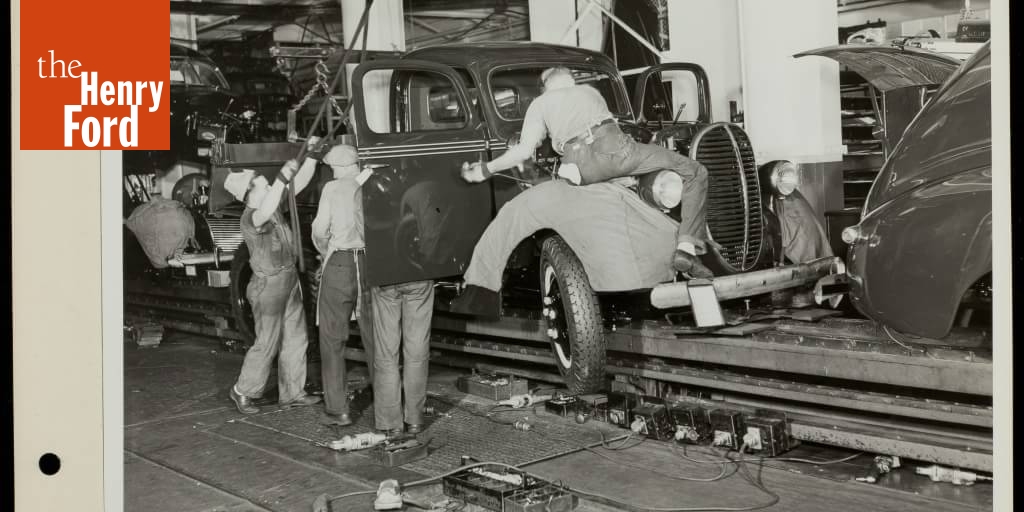 Ford V-8 Pickup Truck on Assembly Line, 1939 - The Henry Ford
