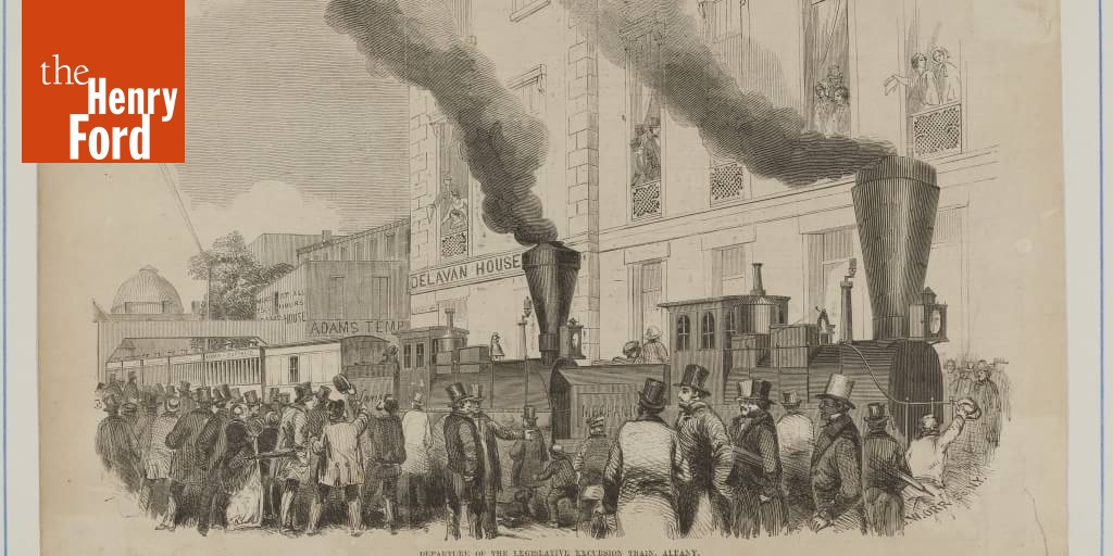 "Departure of the Legislative Excursion Train" from Albany, New York ...