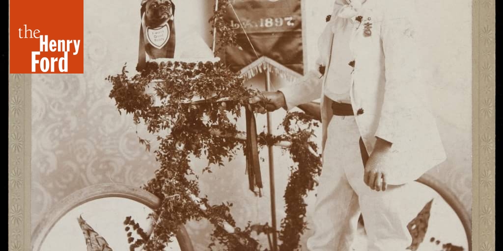 Man with a Bicycle Decorated for a Parade, 1897 - The Henry Ford