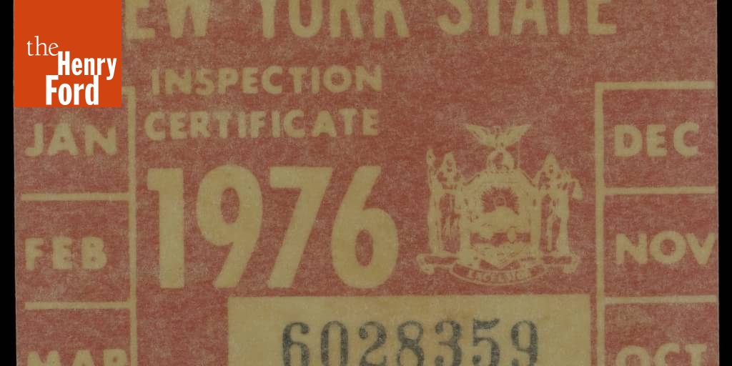 New York State Emission Inspection Sticker, 1976 - The Henry Ford