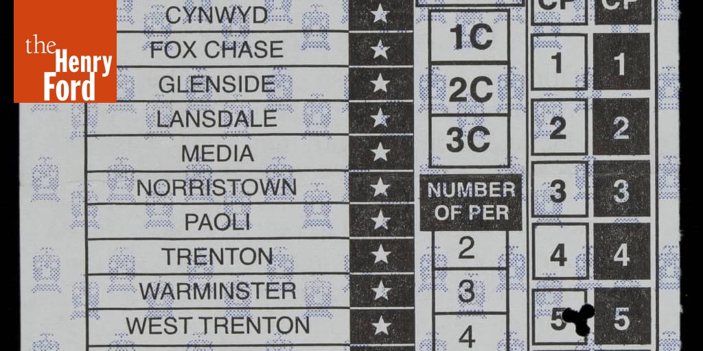 SEPTA Railroad Ticket and Receipt, Southeastern Pennsylvania, 2010 ...