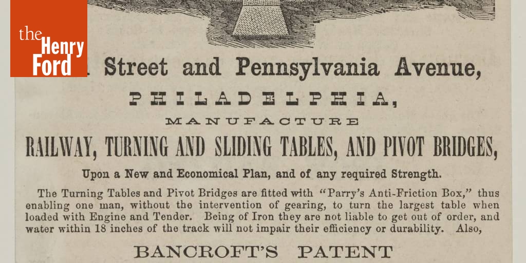 Broadside, Advertisement for WM. Sellers & Co., 1855-1860 - The Henry Ford