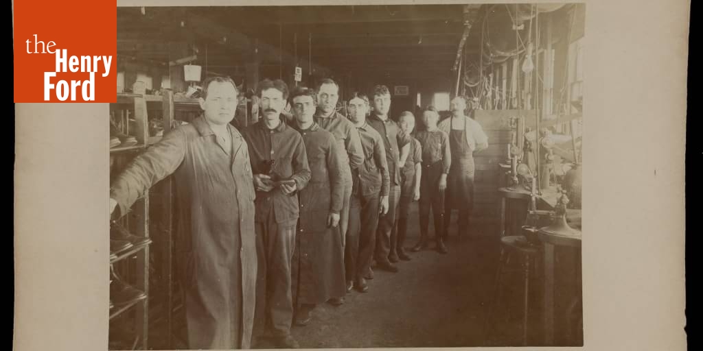 Workers Inside Shoe Factory, Posing for Photograph, Boston ...