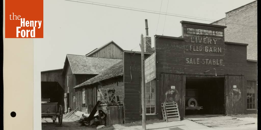 Livery and Feed Barn Converted to Taxi and Service Garage, circa 1915 ...