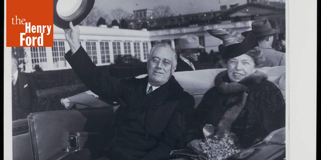 President Franklin D. Roosevelt and Eleanor Roosevelt Seated in ...