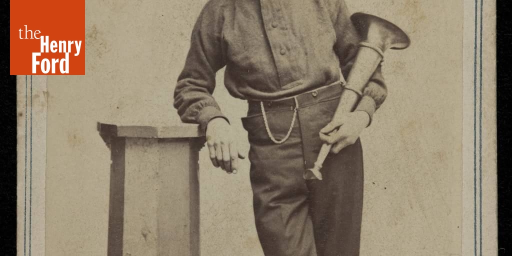 Firefighter with Helmet and Trumpet, circa 1870 - The Henry Ford