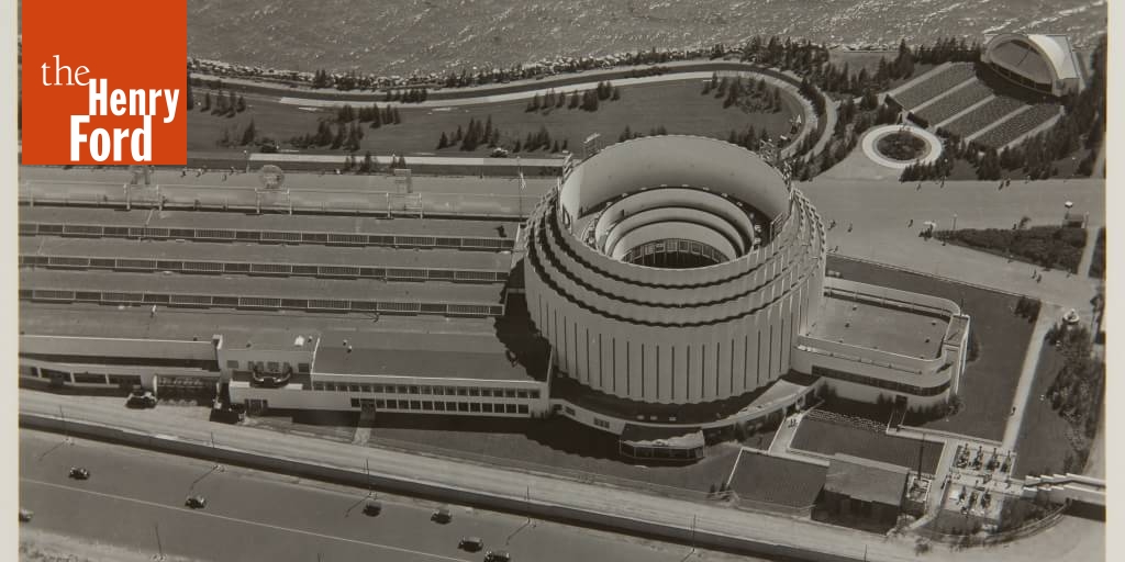 Aerial View of the Ford Rotunda, Century of Progress International ...