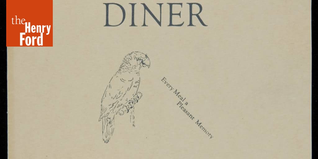 Menu, "Blue Parrot Diner," Manchester, New Hampshire, circa 1928 - The ...