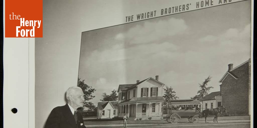 Aviator Frank Coffyn at Wright Brothers' Home and Shop Mural, Ford ...