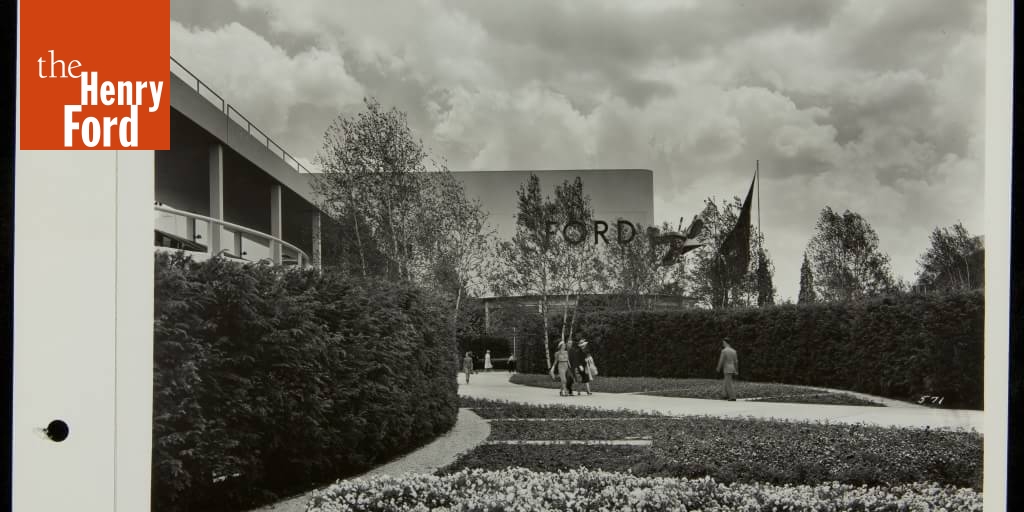 Garden near Ford Building, Ford Exposition, New York World's Fair, 1939 ...