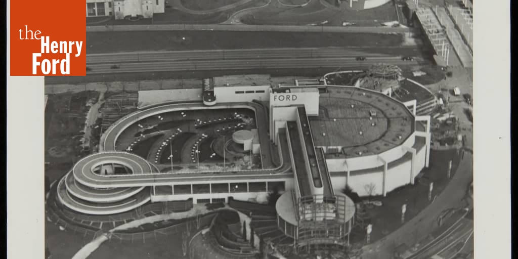 Aerial View of Ford Exhibit Building Construction, New York World's ...