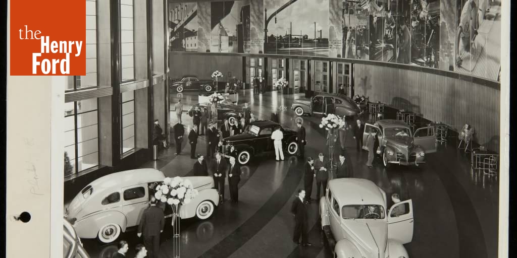 New Ford Cars for 1940 Displayed in Ford Rotunda, Dearborn, Michigan ...