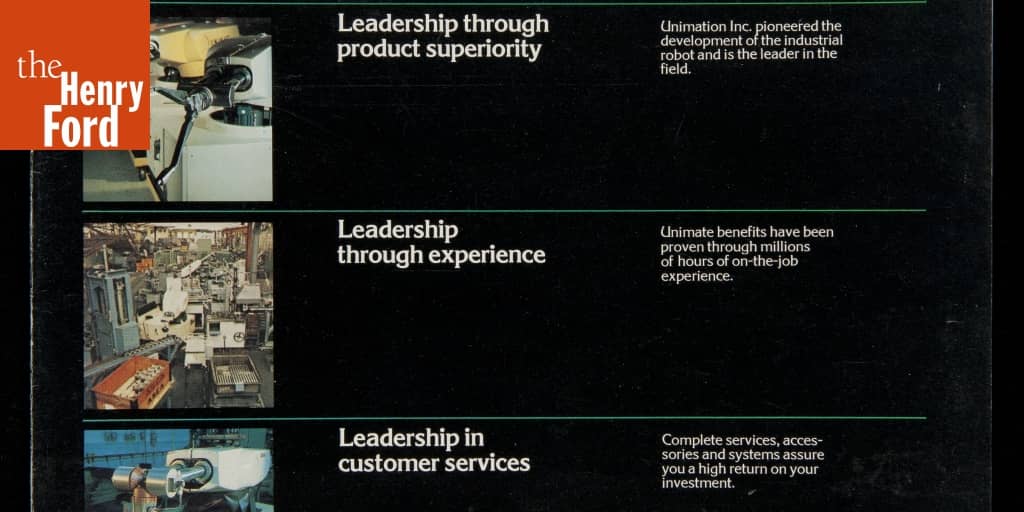 Unimate Industrial Robots, Unimation Inc., 1976 - The Henry Ford