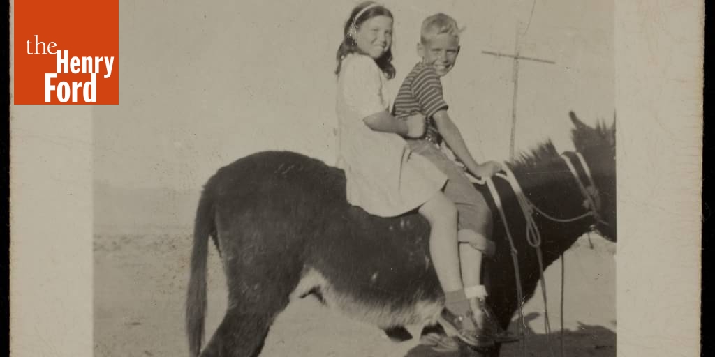 Louie Unser and a Girl Named Norma Riding a Donkey, 1940-1945 - The ...