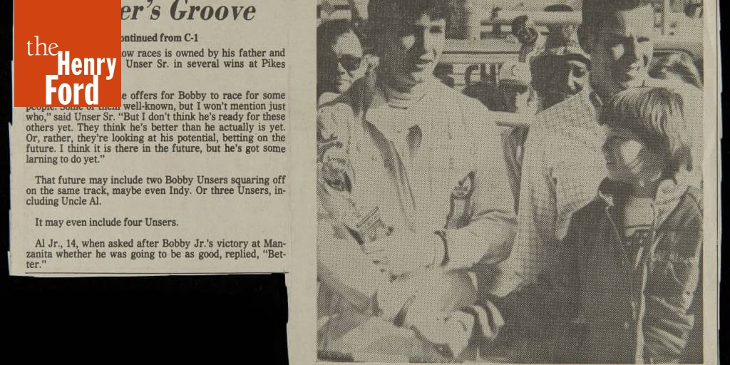 Bobby Unser Collection--Photographs--Family--Bobby Unser Jr.--Item120 ...