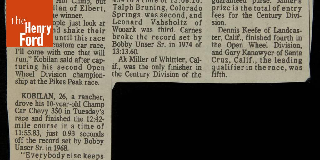 Bobby Unser Collection--Photographs--Family--Bobby Unser Jr.--Item133 ...