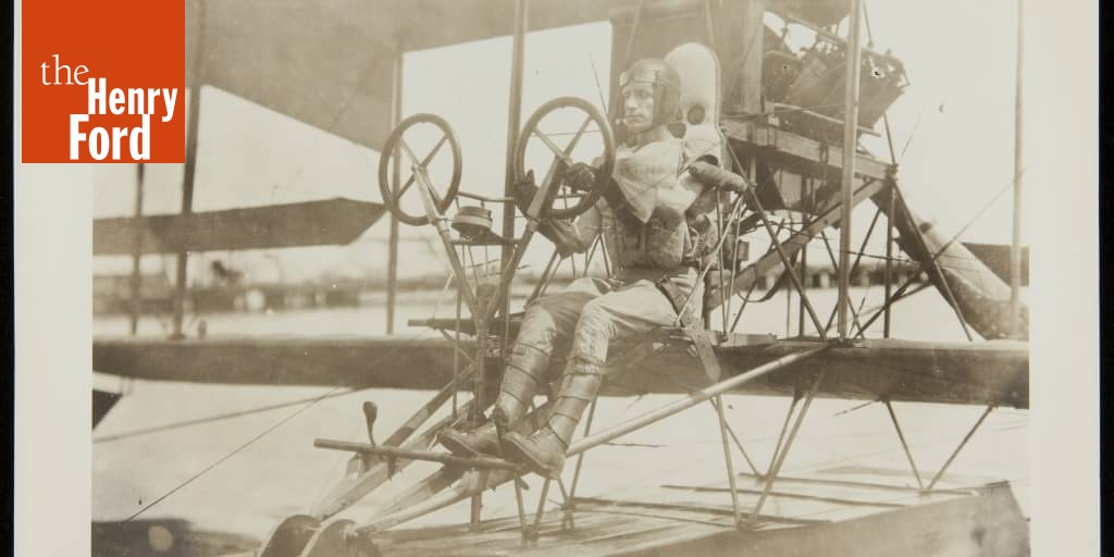 Naval Aviator Albert Cushing Read in Curtiss Airplane, 1915 - The Henry ...