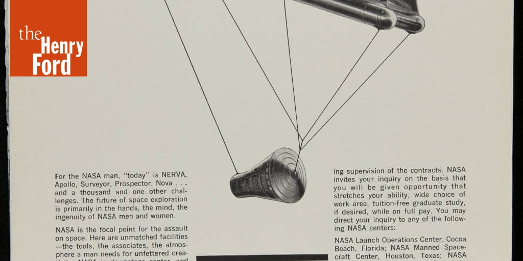 Recruiting Advertisement for NASA, "You'll Work on the Projects of 1970 ...