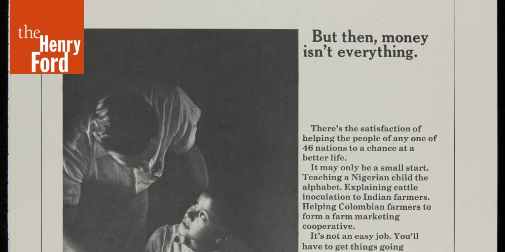 Advertisement Recruiting for the Peace Corps, "Your Starting Pay in the ...