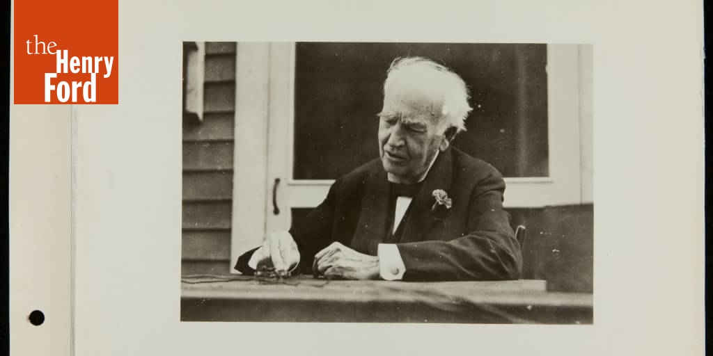 Thomas Edison Using a Telegraph Key on His 81st Birthday, 1928 - The ...