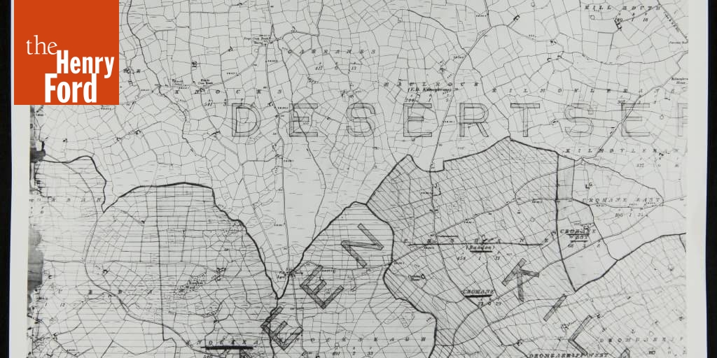 1902 Map of Cork County, Ireland, Showing the Area Where Henry Ford's ...