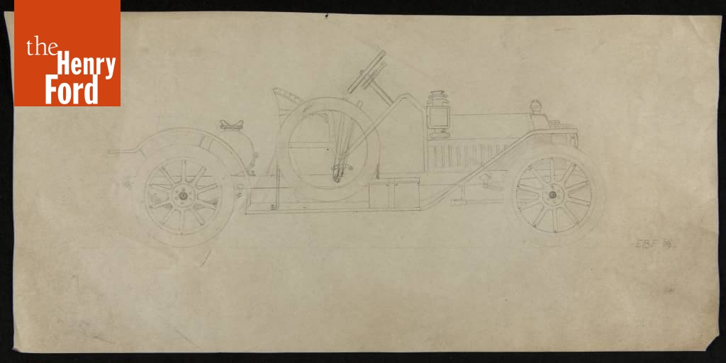 Drawing of an Automobile by Edsel Ford, 1908 - The Henry Ford