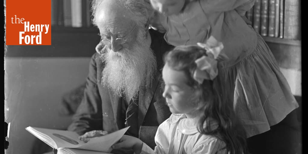 John Burroughs with Granddaughters Ursula and Elizabeth at Riverby ...