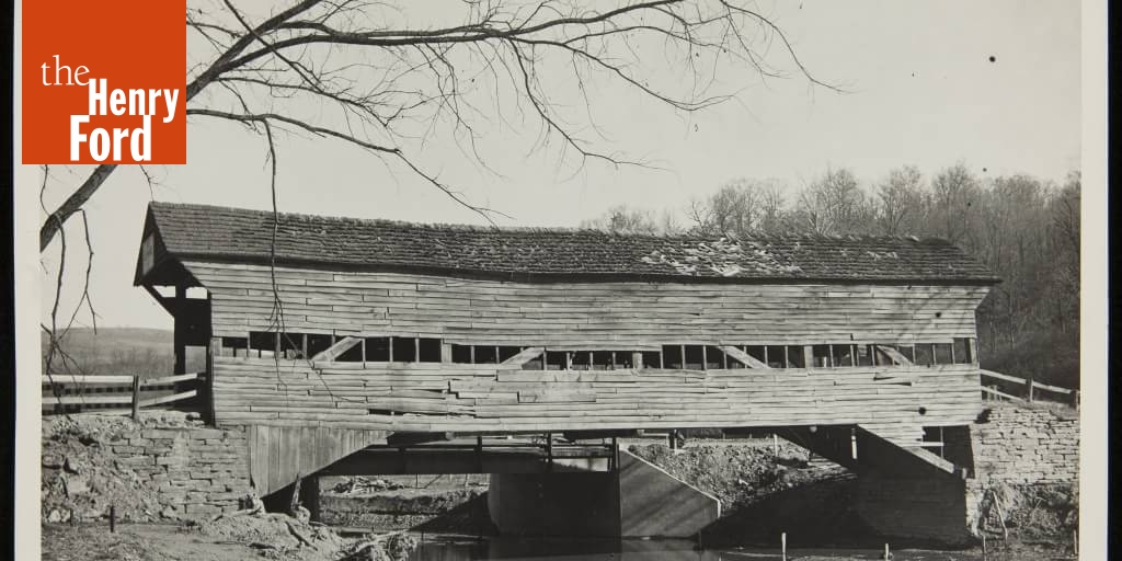 Documentary Photograph of Ackley Covered Bridge at West Finley ...