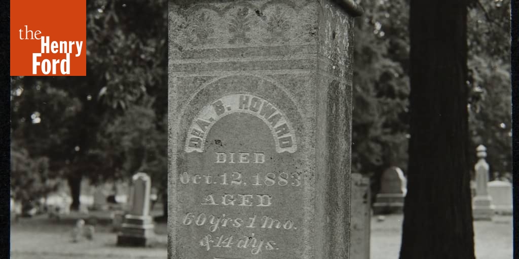 Dr. Alonson B. Howard's Tombstone at Windfall Cemetery, Tekonsha ...