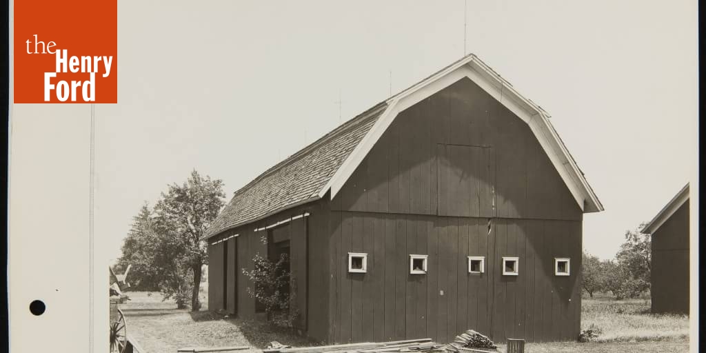 Addison Ford Barn at Its Original Site, Dearborn, Michigan, June 1929 ...