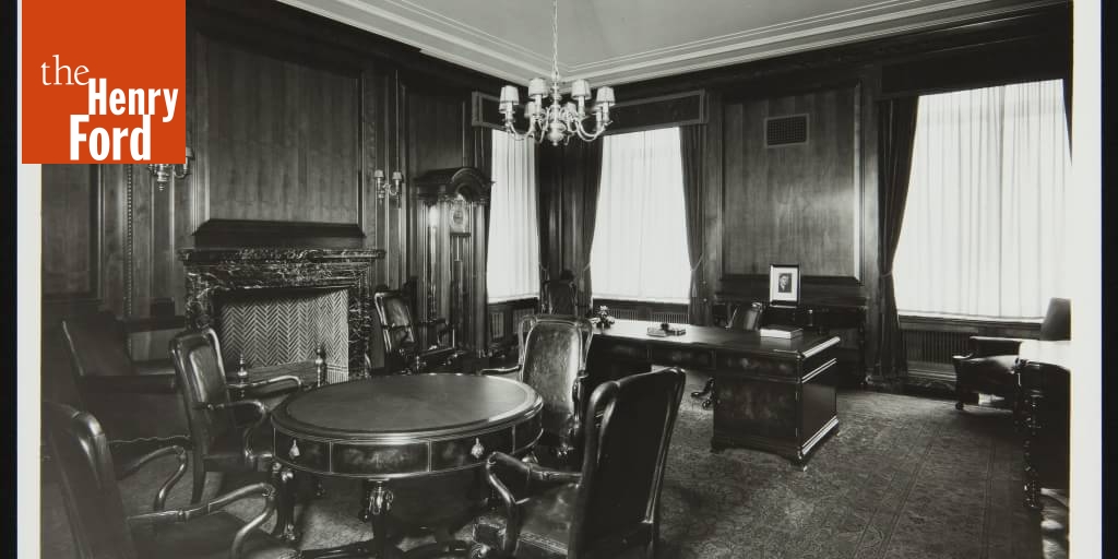 Henry Ford's Office, Ford Engineering Laboratory, circa 1924 - The ...