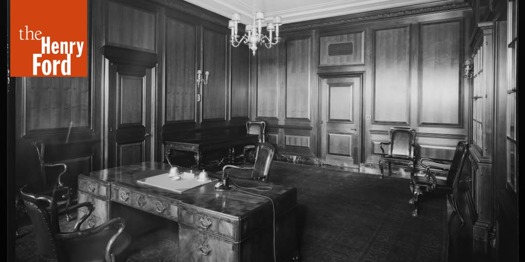 Edsel Ford's Office, Ford Engineering Laboratory, circa 1924 - The ...