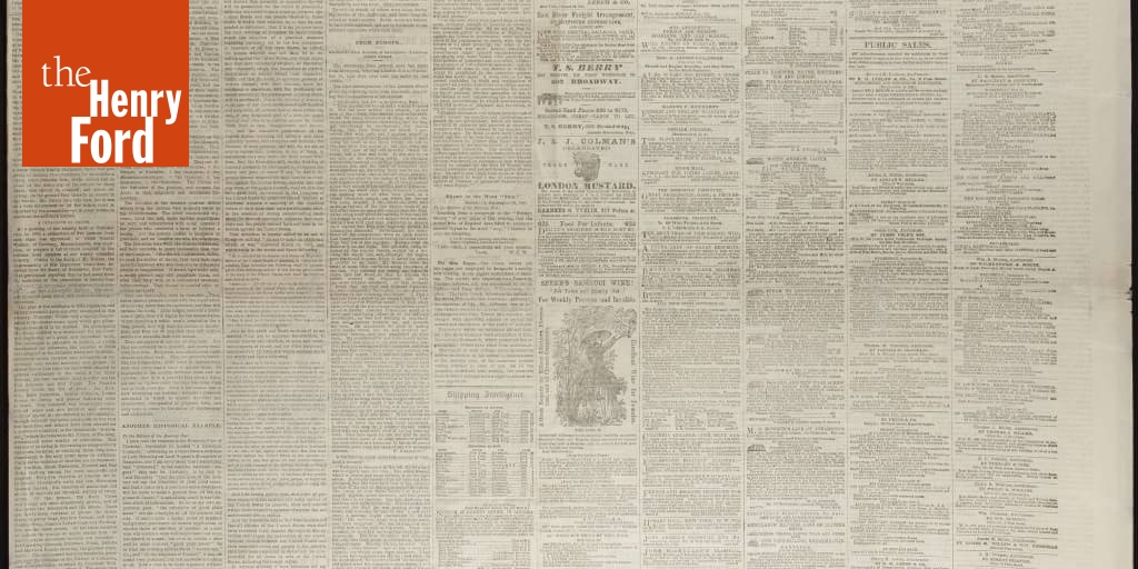 New York Evening Post Newspaper for September 23, 1862, "Emancipation ...