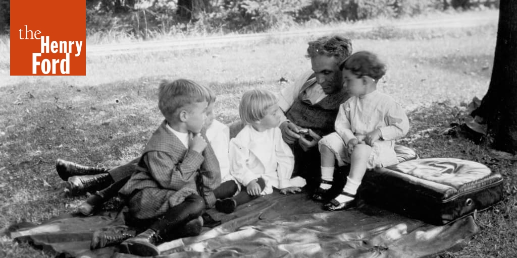 Henry Ford on Picnic with Bryant Family Children, circa 1915 - The ...