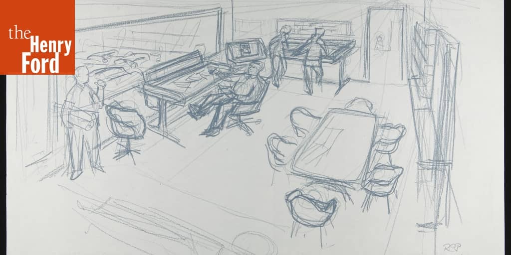 Action Office Project Drawing by Robert Propst, April 6, 1964, "Plant ...