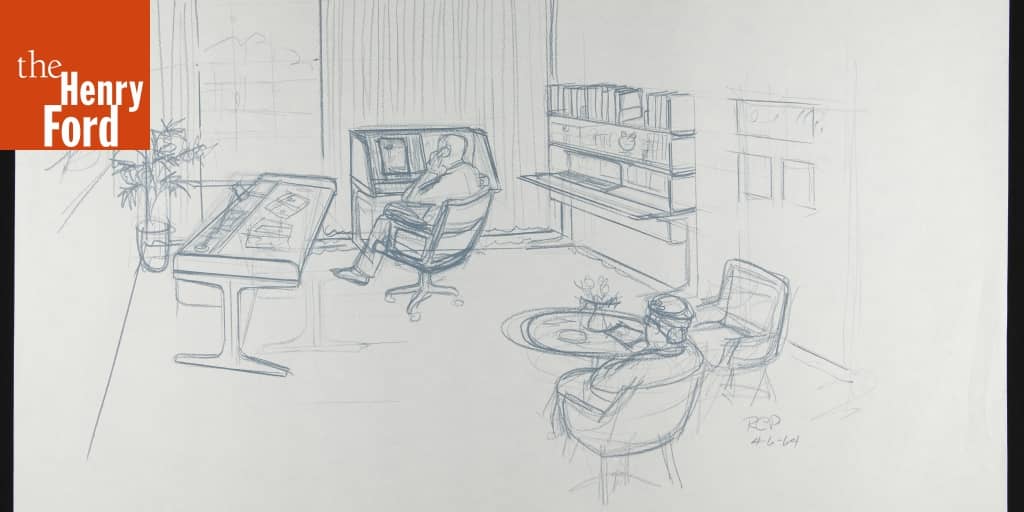 Action Office Project Drawing by Robert Propst, April 6, 1964 - The ...