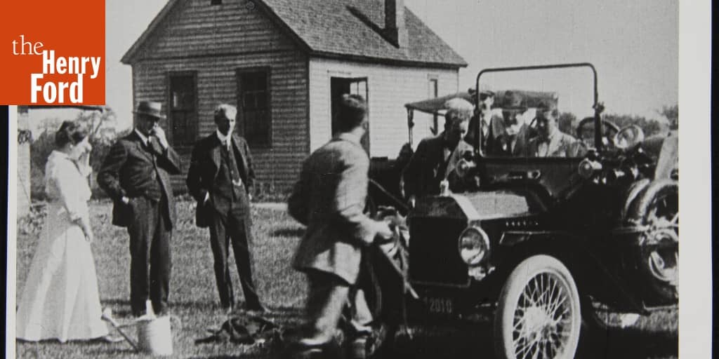 Clara and Henry Ford Watch as Edsel Ford and Friends Prepare for Their ...