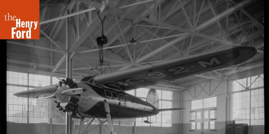 Detroit News--Airplane--Lockheed Vega--On Skies (On Hanger)--Item7 ...