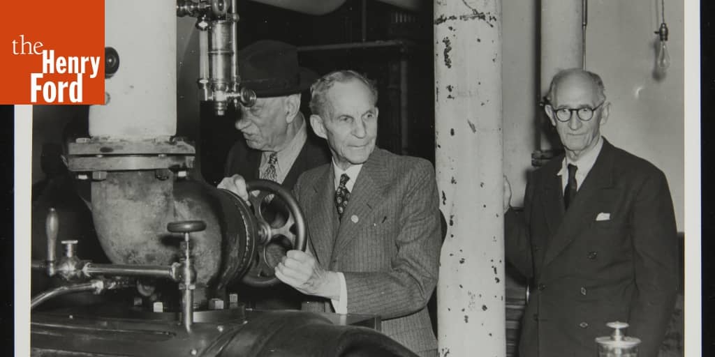 Henry Ford Opening the Valve to Start Power Production at the Edison ...